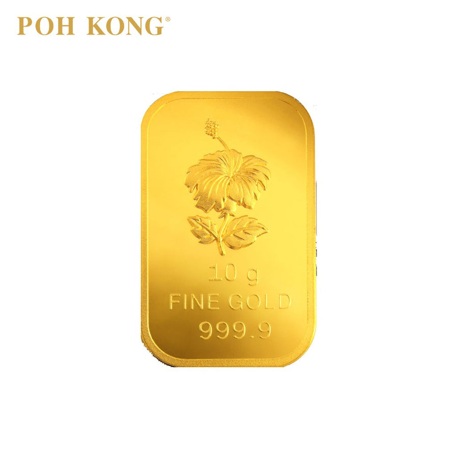 POH KONG 999.9/24K Gold Bunga Raya Gold Bar (10G) – Poh Kong