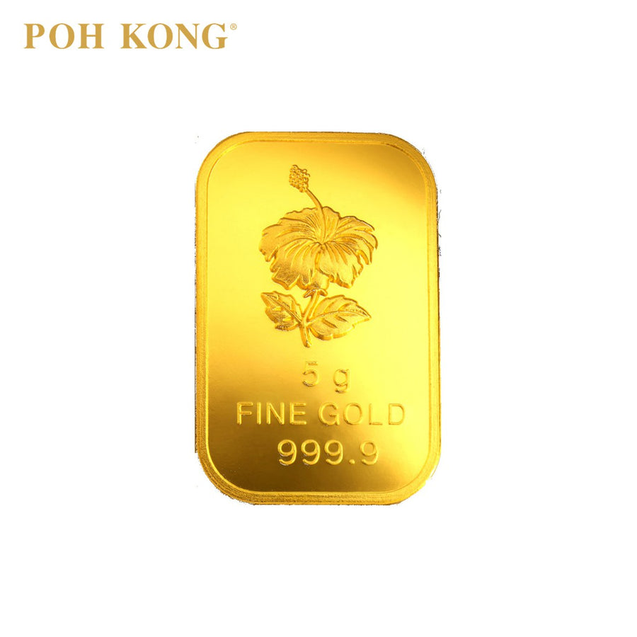 POH KONG 999.9/24K Gold Bunga Raya Gold Bar (5G) – Poh Kong
