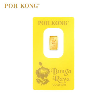 POH KONG 999.9/24K Gold Bunga Raya Gold Bar (1G) – Poh Kong