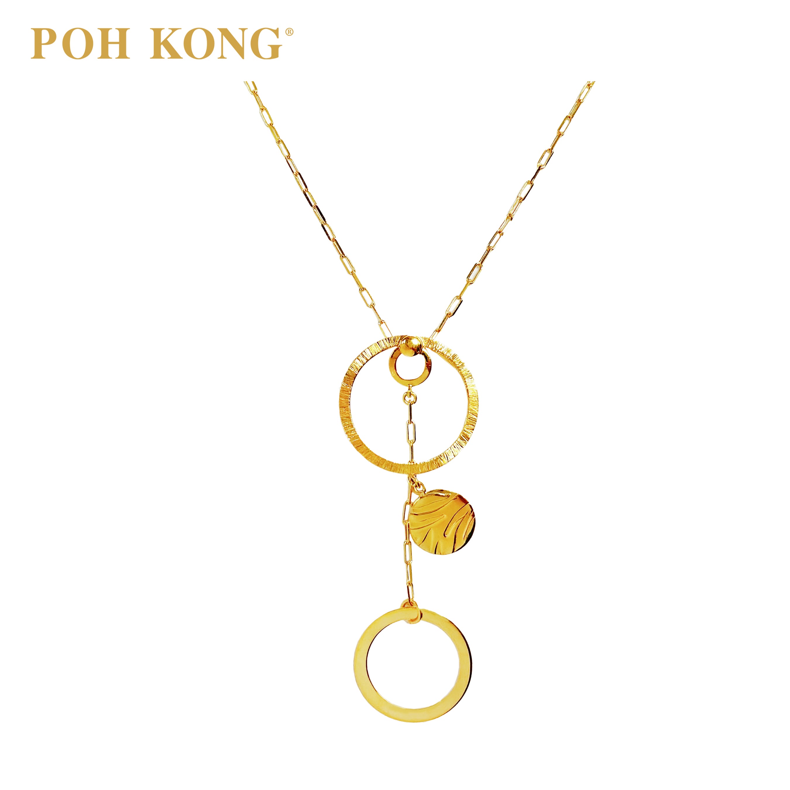 POH KONG 916/22K Yellow Gold Tranz Classic Collection Necklace – Poh Kong