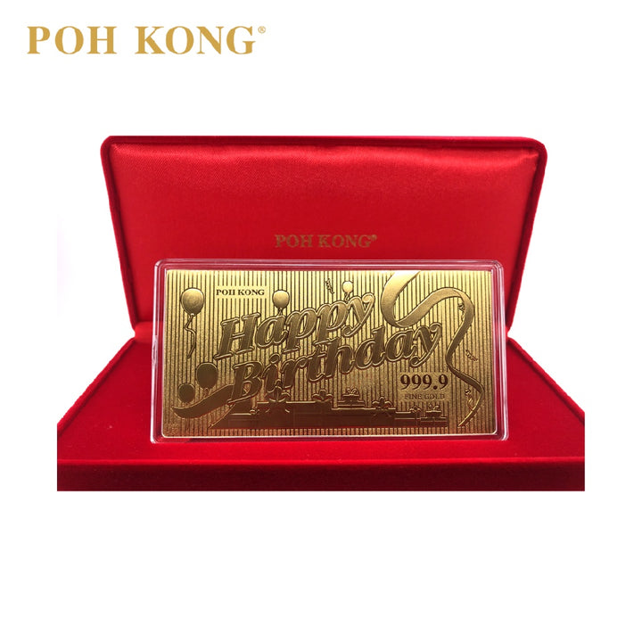 POH KONG 999.9/24K Pure Gold Birthday Gold Note – Poh Kong