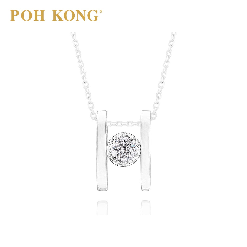 Poh kong white gold necklace price store