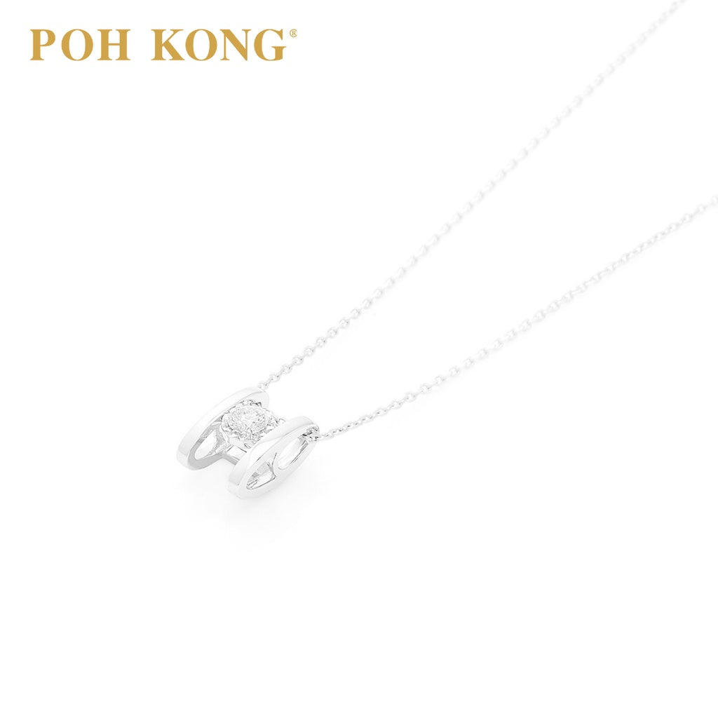 Poh kong white gold necklace price store