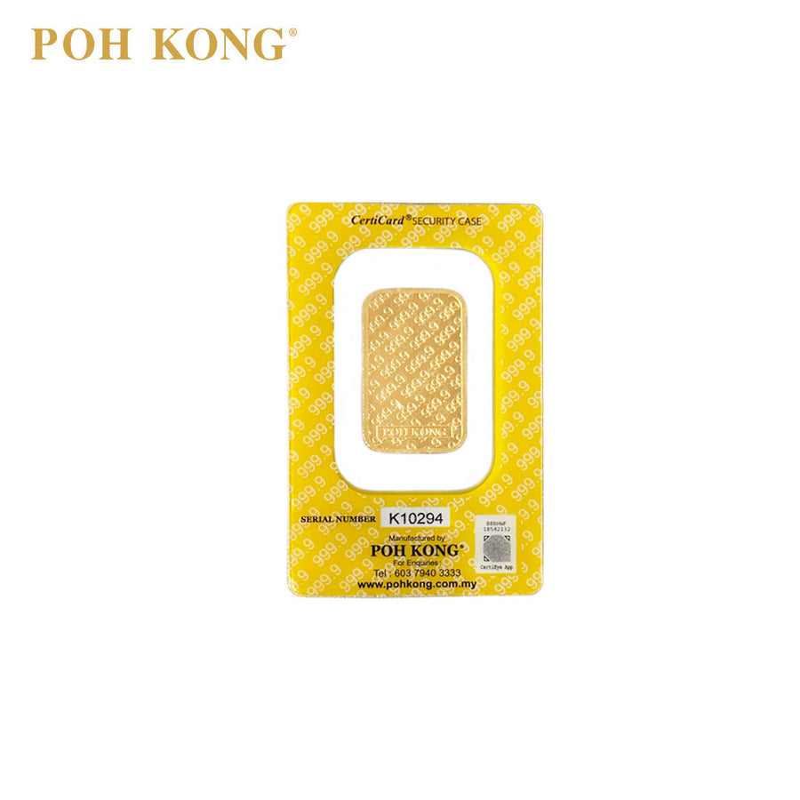POH KONG 999.9/24K Pure Gold Bunga Raya Gold Bar (30g) – Poh Kong